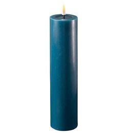 Deluxe Homeart LED Stumpenkerze Real Flame petroleum 20 cm, &Oslash; 5 cm skandinavische Deko Online Shop