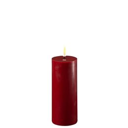 Deluxe Homeart LED Stumpenkerze Real Flame bordeaux 12,5 cm, &Oslash; 5 cm skandinavische Deko Online Shop