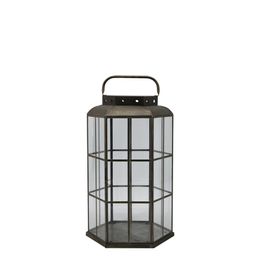 Chic Antique Laterne 6-eckig Antik Messing 30 x 26 x 52 cm