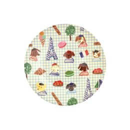 Rice Melamin Kinderteller Kids in Paris Blau &ndash; &Oslash; 20 cm skandinavische Deko Online Shop