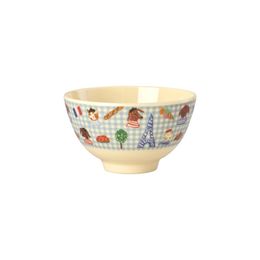 Rice Melamin Sch&uuml;ssel Kids in Paris &ndash; Small Blau - H6 &Oslash;11 cm, 300 ml skandinavische Deko Online Shop