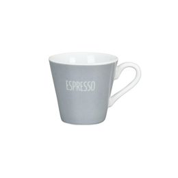 Krasilnikoff Espresso Tasse mit Espresso Aufschrift grey