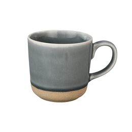 Krasilnikoff Keramik Tasse mit Henkel mit Glasur grau