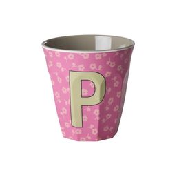 Rice Buchstaben-Becher mit Blumen Medium P skandinavische Deko Online Shop
