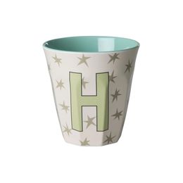 Rice Melamin Buchstabenbecher Stars H
