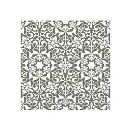 Chic Antique Serviette mit Muster L33/B33 cm, olivgr&uuml;n