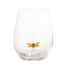 Bloomingville Misa Trinkglas &Oslash; 9 x H12 cm, Schmetterling skandinavische Deko Online Shop