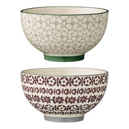 Bloomingville Karine Schale 2er, Steingut &Oslash; 13,5xH7,5 cm, 2 verschiedene Farben