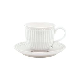 GreenGate Tasse & Untertasse Alice wei&szlig; skandinavische Deko Online Shop