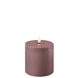 Deluxe Homeart LED Stumpenkerze Real Flame lila &Oslash;10 x H10cm, lila skandinavische Deko Online Shop