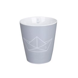 Krasilnikoff Happy Mug Paperboat 330 ml, blau skandinavische Deko Online Shop