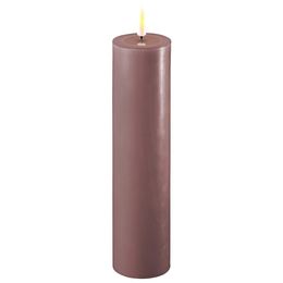 Deluxe Homeart LED Stumpenkerze Real Flame lila &Oslash;5 x H20cm, lila skandinavische Deko Online Shop