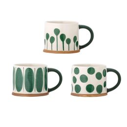 Bloomingville Creative Collection Linora Becher 3er-Set Gr&uuml;n, 8,5 cm, &Oslash; 11 cm skandinavische Deko Online Shop