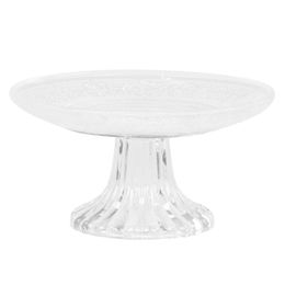Chic Antique Glas Etagere mit Muster H7,5/&Oslash;15 cm, klar