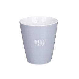 Krasilnikoff Becher Happy Mug AHOI 330 ml, grau skandinavische Deko Online Shop