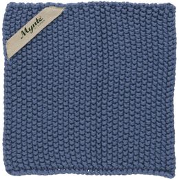 IB Laursen Topflappen Mynte gestrickt 22 x 22 cm, Cornflower