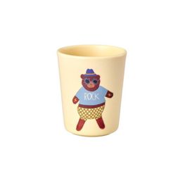 Rice Melamin Kinderbecher mit Tiermotiv Melamin Matt 8 cm, &Oslash; 6,5 cm, 150 ml, B&auml;r skandinavische Deko Online Shop
