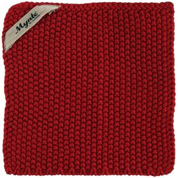 IB Laursen Topflappen Mynte gestrickt 22 x 22 cm, Strawberry