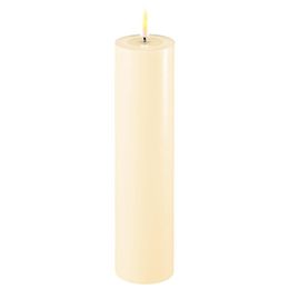 Deluxe Homeart LED Stumpenkerze Real Flame creme &Oslash;5 x H20cm, creme