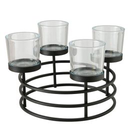 Boltze Windlicht Kutno H 18 cm, schwarz skandinavische Deko Online Shop
