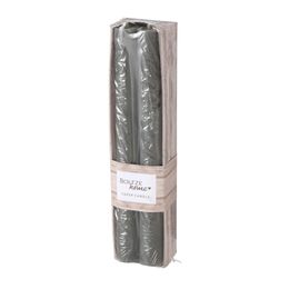 Boltze 4er Set Stabkerze Melia 20 cm, &Oslash; 2,2 cm, dunkelgrau