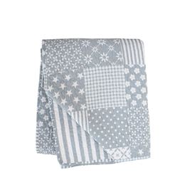 Krasilnikoff Quilt Patchwork grau - 180 x 130cm skandinavische Deko Online Shop