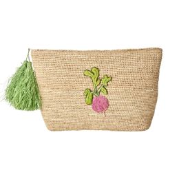 Rice Gro&szlig;e Raffia Handtasche Radieschen L:20 cm, B:30 cm, H:8 cm, Braun skandinavische Deko Online Shop