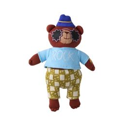 Rice Gestricktes Kuscheltier f&uuml;r Kinder in Tierform B&auml;r Freddy - H 27 B 11,5 &Oslash; 13 cm skandinavische Deko Online Shop
