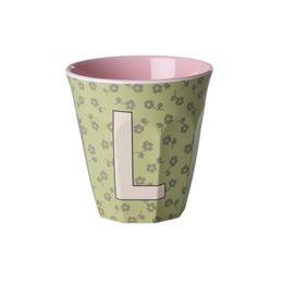 Rice Buchstaben-Becher mit Blumen Medium L