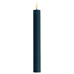 Deluxe Homeart LED 2er Set Stabkerze Real Flame 24 cm, &Oslash; 2,2 cm, 2er Set, petroleum skandinavische Deko Online Shop