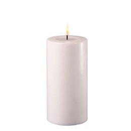Deluxe Homeart LED Stumpenkerze Real Flame wei&szlig; 15 cm, &Oslash; 7,5 cm