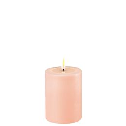 Deluxe Homeart LED Stumpenkerze Real Flame rosa &Oslash;7.5 x H10cm, rosa