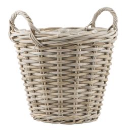 IB Laursen Rattan Korb B: 29 H: 30 L: 33 cm skandinavische Deko Online Shop