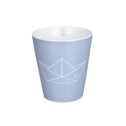 Krasilnikoff Happy Mug Paperboat 330 ml, blau