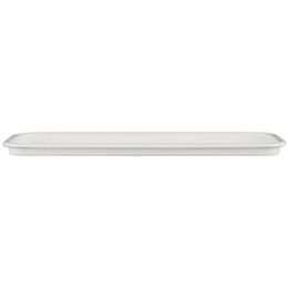 IB Laursen Tablett aus Emaille wei&szlig; mit wei&szlig;er Kante 35 x 12,7 x 2 cm skandinavische Deko Online Shop