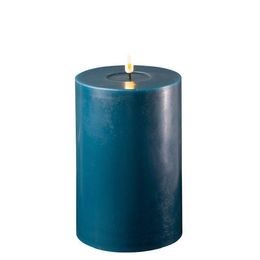 Deluxe Homeart LED Stumpenkerze Real Flame petroleum 15 cm, &Oslash; 10 cm skandinavische Deko Online Shop