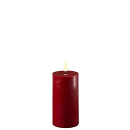 Deluxe Homeart LED Stumpenkerze Real Flame bordeaux 10 cm, &Oslash; 5 cm skandinavische Deko Online Shop