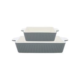 GreenGate Auflaufformen 2er-Set klein Alice stone grey skandinavische Deko Online Shop