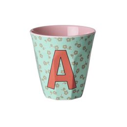 Rice Buchstaben-Becher mit Blumen Medium A skandinavische Deko Online Shop