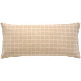 IB Laursen Kissenbezug Kopfteilkissen l&auml;nglich, doppelt gewebt | 80x35 cm Karomuster Beige 80x35 cm skandinavische Deko Online Shop