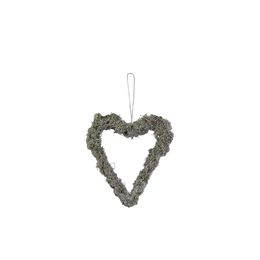 Chic Antique Fleur Flechtenherz mit Aufh&auml;ngung H13/L12/W1,5 cm, natur skandinavische Deko Online Shop
