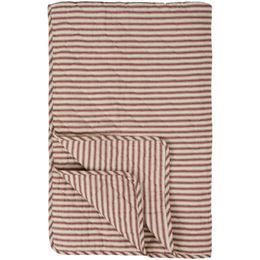 IB Laursen Quilt Sand mit Streifen 180 x 130 cm, dusty plum