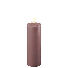 Deluxe Homeart LED Stumpenkerze Real Flame lila &Oslash;5 x H15cm, lila skandinavische Deko Online Shop