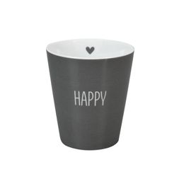 Krasilnikoff Happy Mug Becher Happy 330 ml, chacoal skandinavische Deko Online Shop
