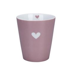 Krasilnikoff Happy Mug Colourful Heart 330 ml, Dusty rose skandinavische Deko Online Shop