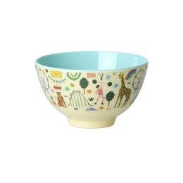 Rice Kleine Kindersch&uuml;ssel aus Melamin Fun Fair 300 ml &Oslash; 11 cm, H&ouml;he 6 cm, mint