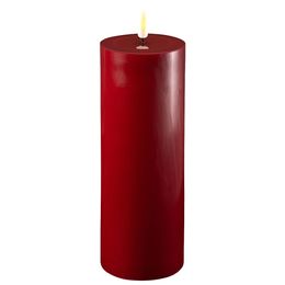 Deluxe Homeart LED Stumpenkerze Real Flame bordeaux 20 cm, &Oslash; 7,5 cm skandinavische Deko Online Shop
