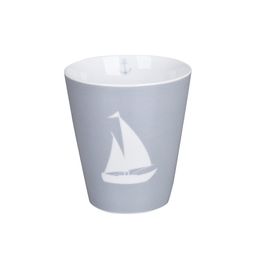 Krasilnikoff Happy Mug Boat Silhouette 330 ml, grau