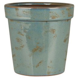 IB Laursen Blumentopf Marina Antik-Look H&ouml;he 14, &Oslash; 14.5 cm, Blau skandinavische Deko Online Shop