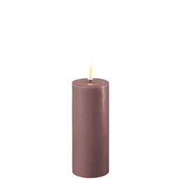 Deluxe Homeart LED Stumpenkerze Real Flame lila &Oslash;5 x H12,5cm, lila skandinavische Deko Online Shop